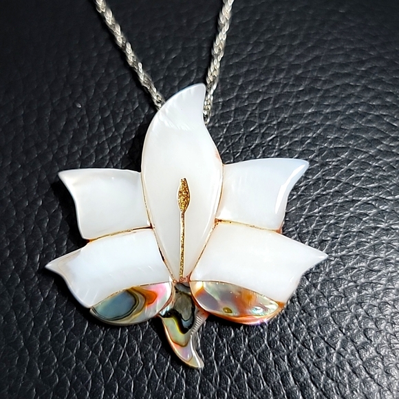 Mexico | Jewelry | Mother Of Pearl Abalone Pendant Mexico Sterling 925 ...